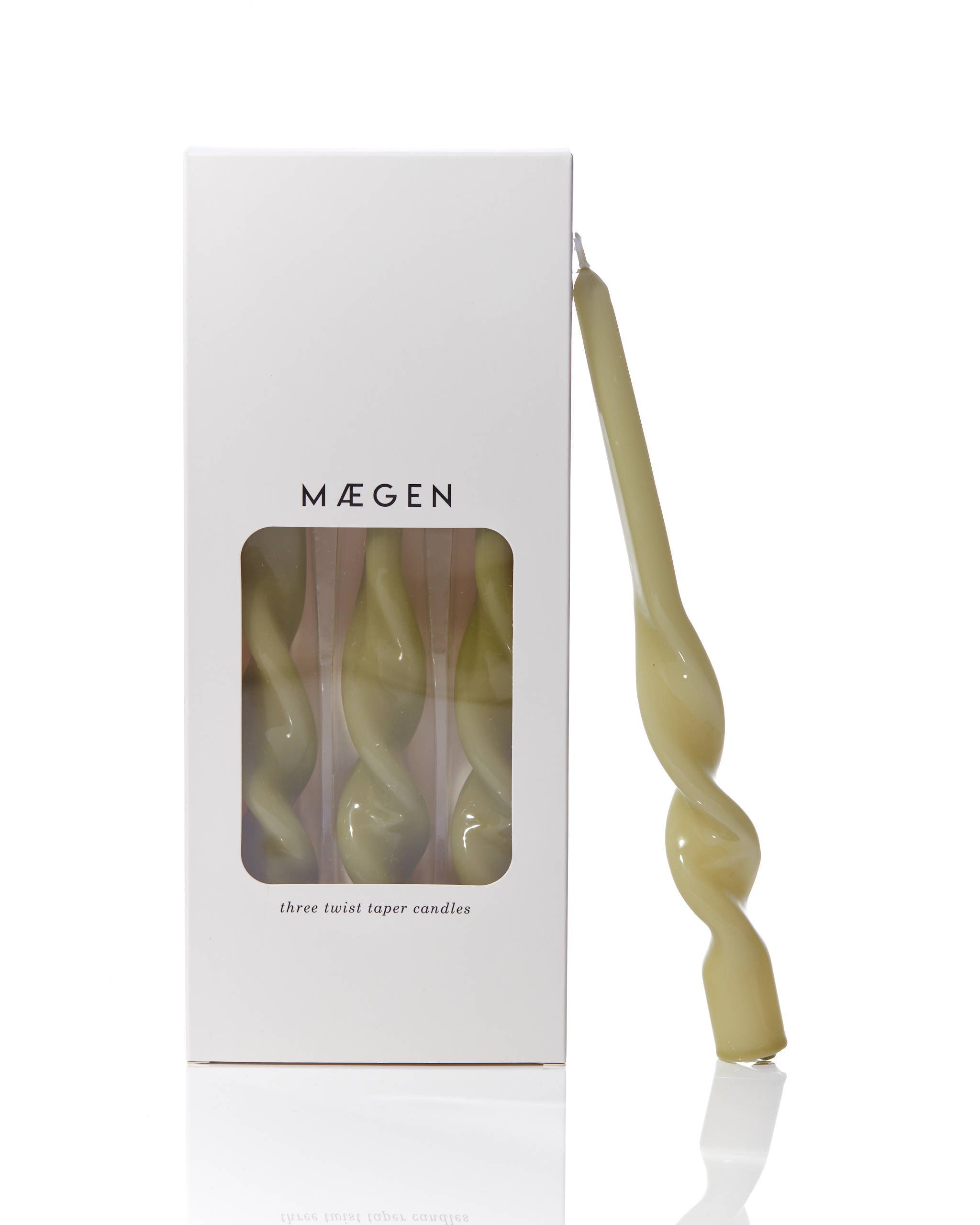 MÆGEN Twist Taper Candles - 3 Pack - Leaf Green – Diverse
